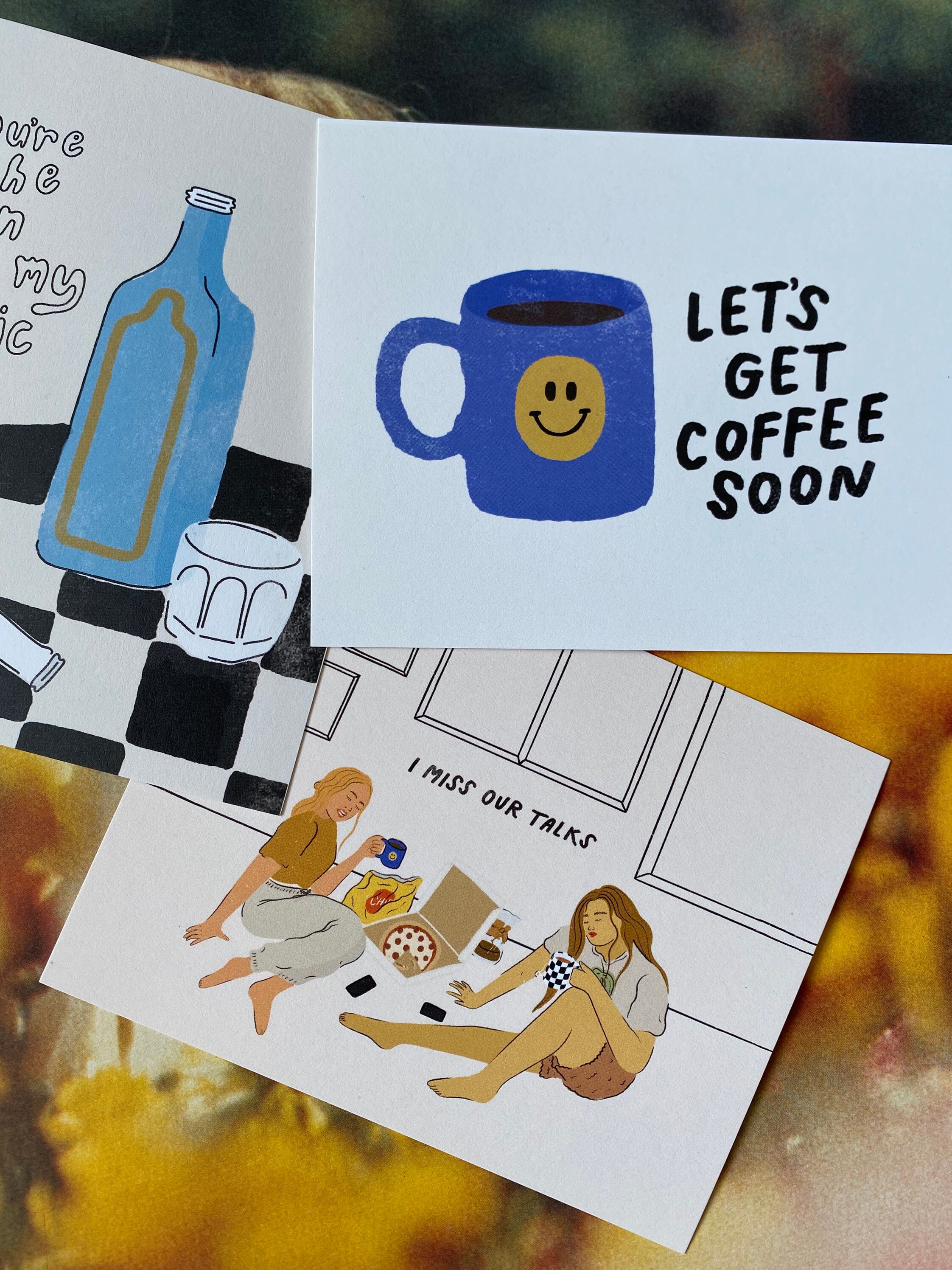 Friendship Card, Coffee Card, Smiley Face Card, Best Friend Card, Bff ...