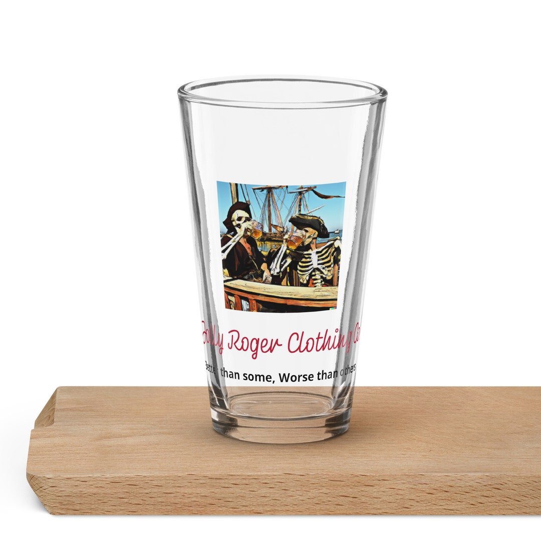 Jolly Roger Skeleton Pirates Pint Glass - Etsy