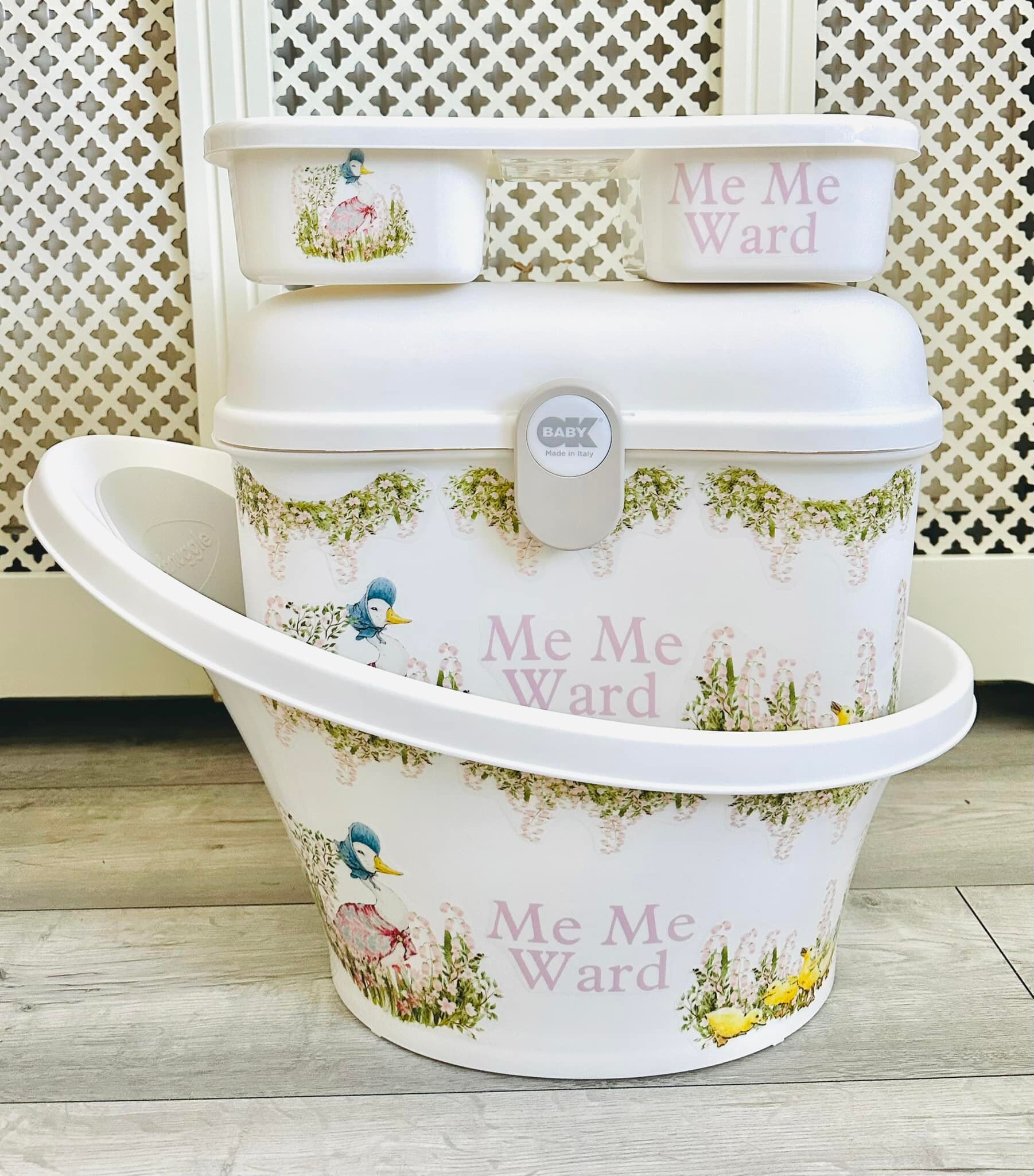 Personalised Baby Shnuggle Bath Set Puddle Duck - Etsy UK