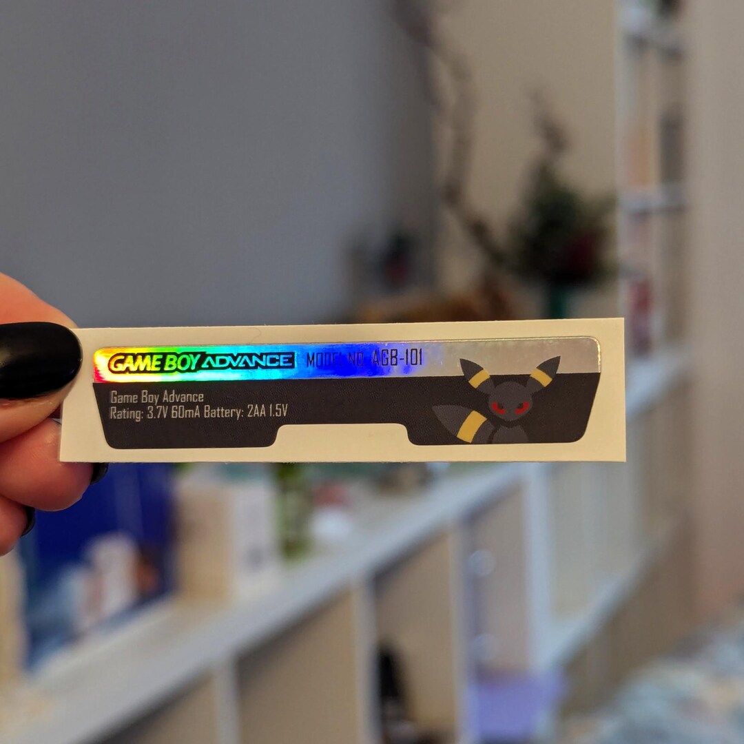 Umbreon GBA Back Sticker - Etsy