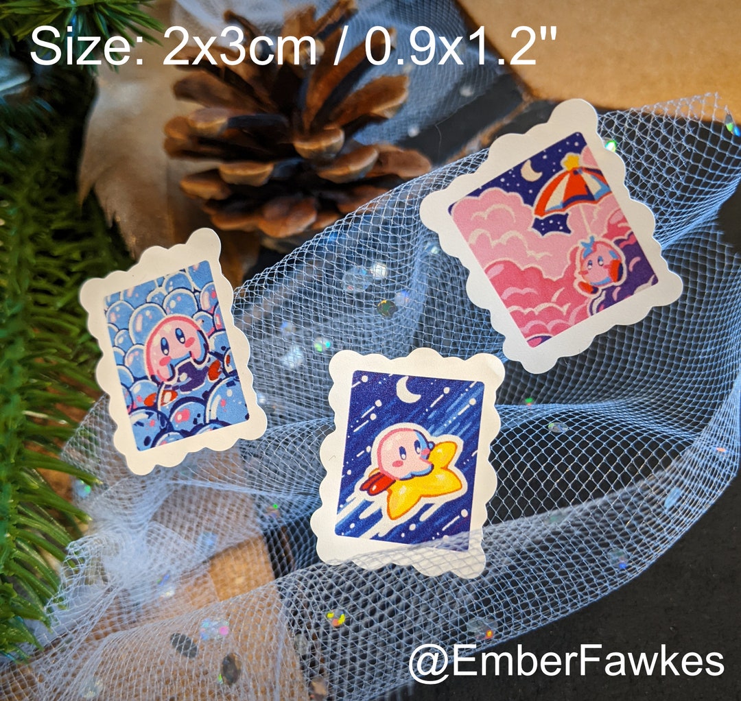 Kirby Stamp Sticker Set (vinyl) - Etsy