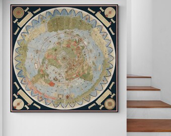 1587 Urbano Monte Giant Flat Earth Medieval Map of the World Mappa ...