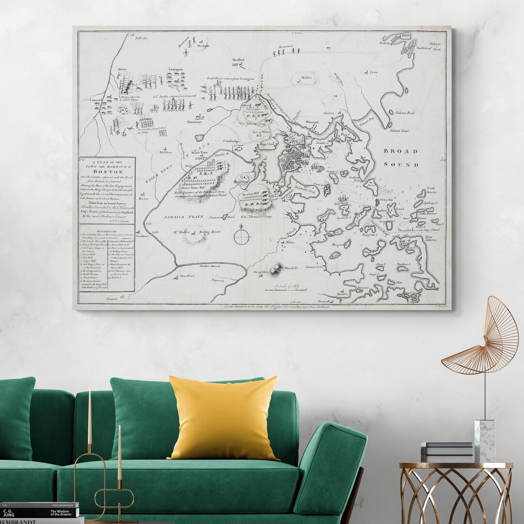 1775 Costa Map of Lexington and Concord – Revolutionary War Cartography ...