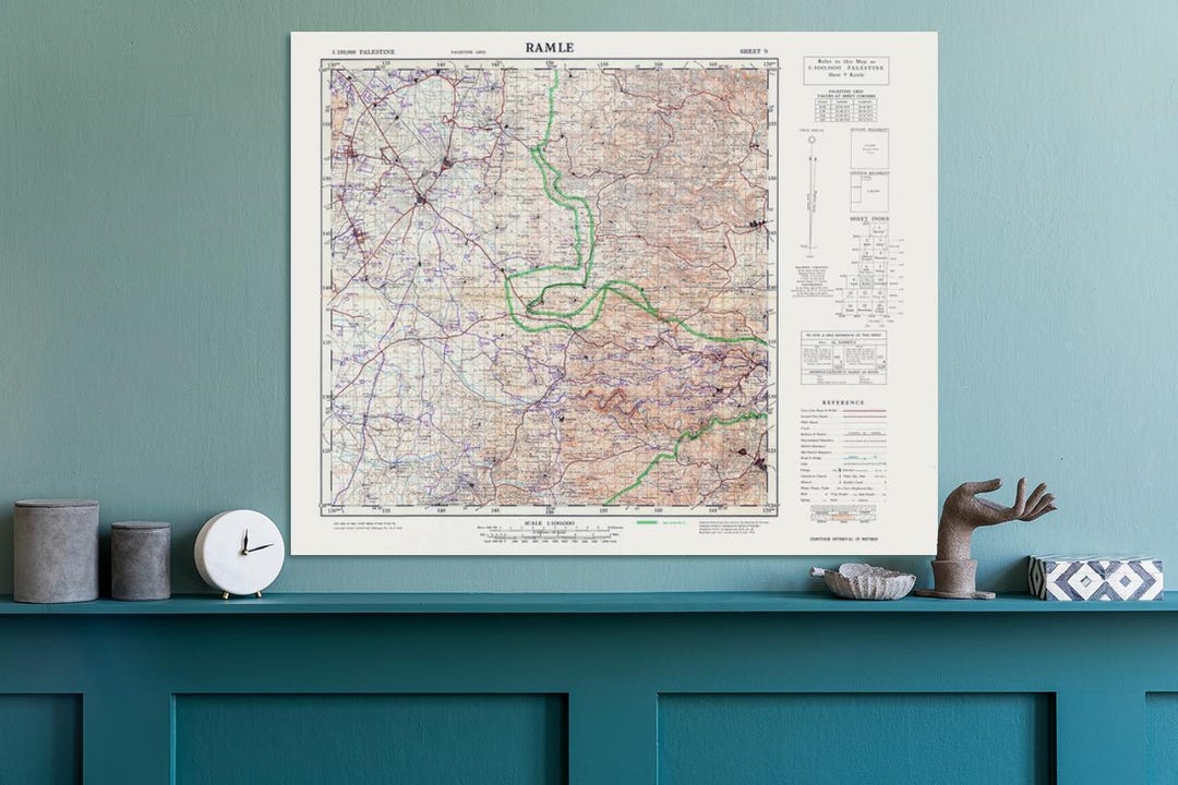 Survey of Palestine Map of Ramla Ramle Historical Middle Eastern ...
