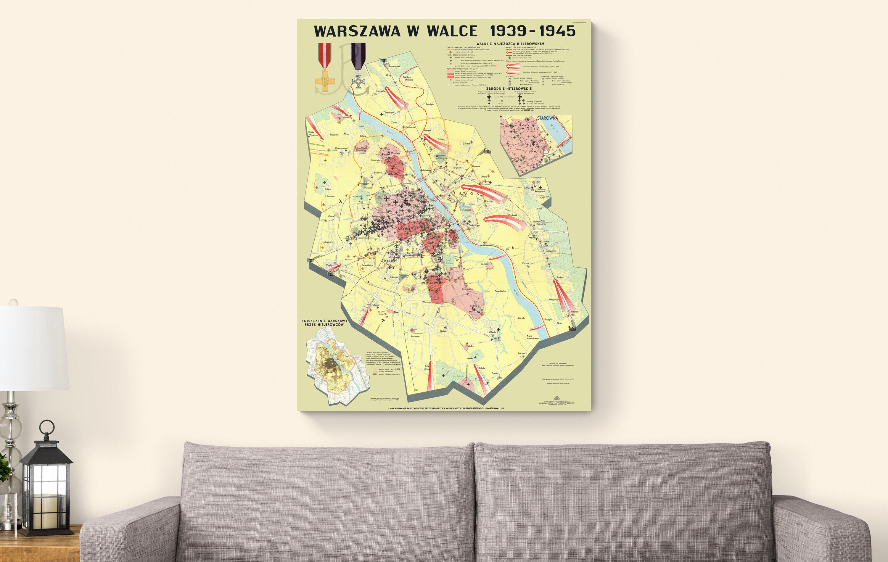 Pictorial Map of the Warsaw Uprising – Second World War Resistance Map ...