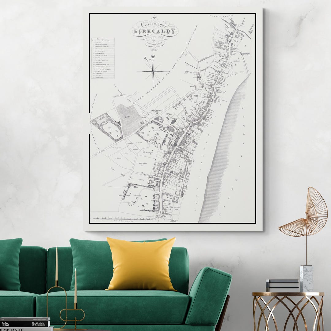 1824 Map of Kirkcaldy Scotland – Early 19th Century Scottish ...