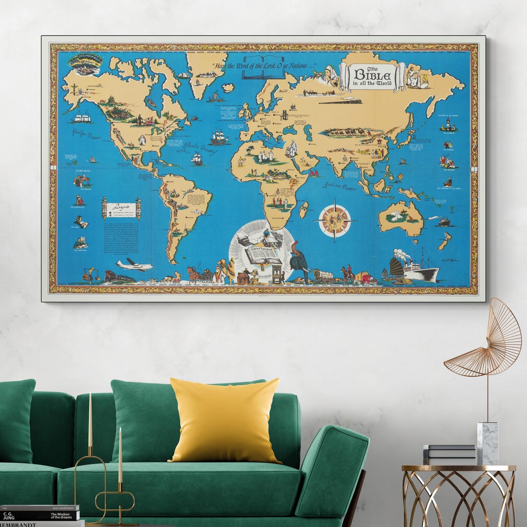 Pictorial World Map Depicting the Historical Spread and Influence of ...