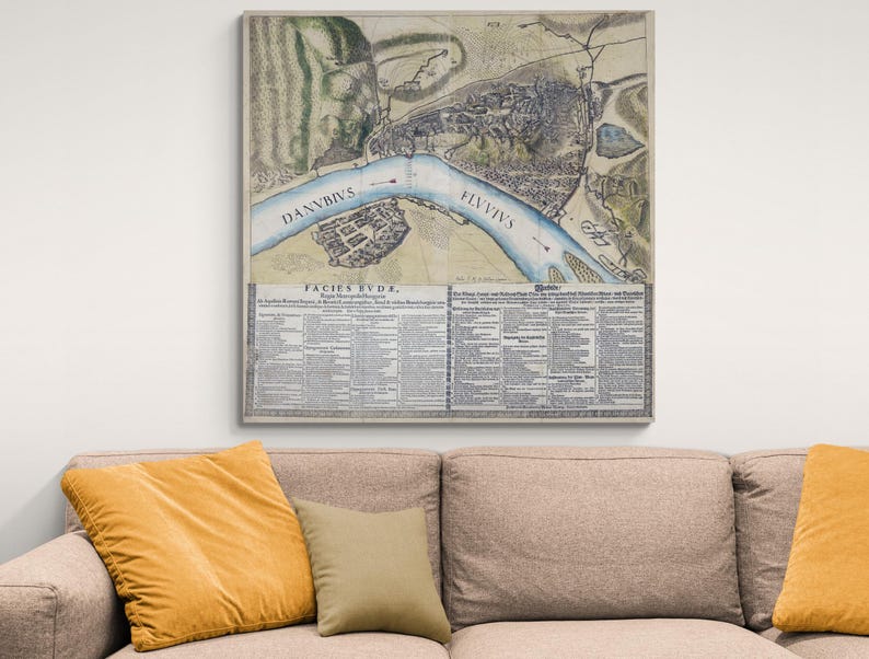 1686 Military Map of the Siege of Buda – Historic Cartography Depicting ...