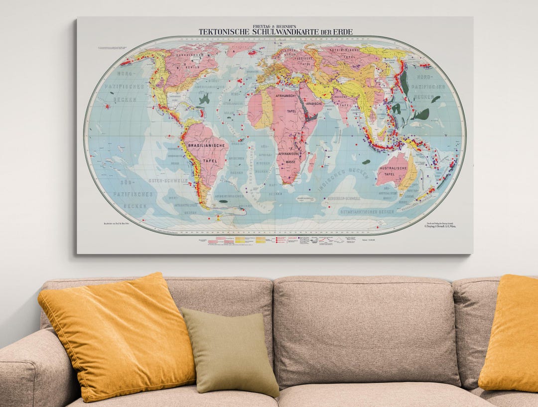 1926 Tectonic Map of the World – Early Geological Theory of Plate ...