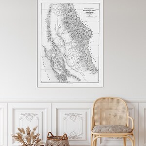 1848 First Official Map of the Gold & Quicksilver Regions of California ...
