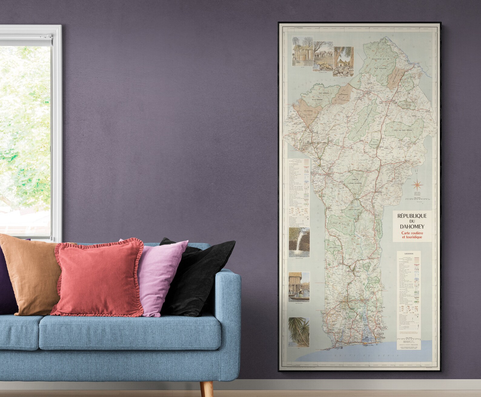 1968 Map of Benin Africa West African Geography Antique Cartography ...