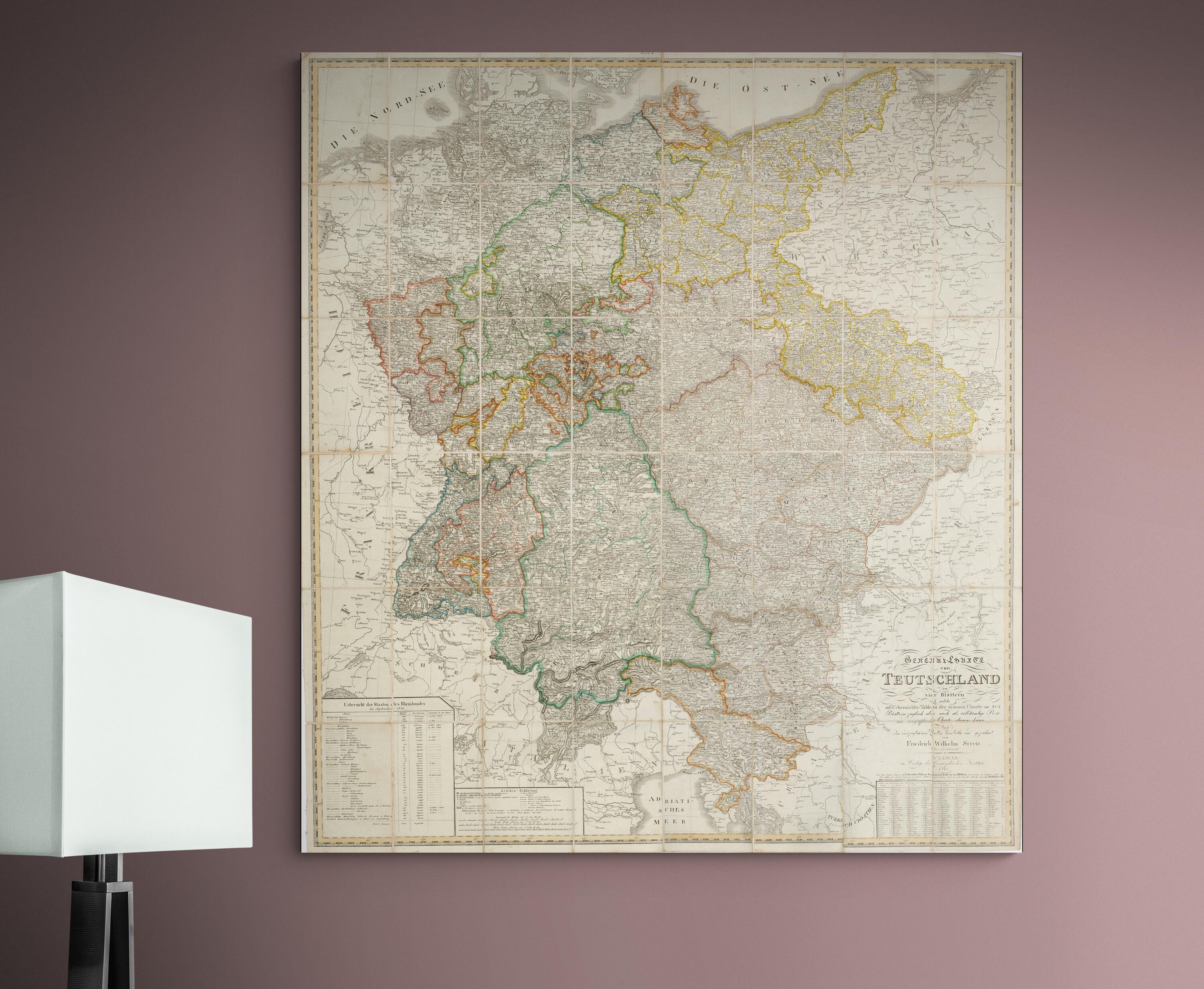 1810 Map of the Confederation of the Rhine – Napoleonic Europe ...