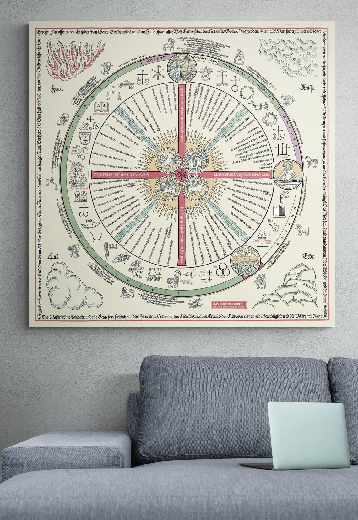 Medieval Liturgical Calendar – Christian Religious Art Print ...