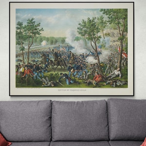 Illustration of the 1863 Battle of Champion Hill Civil War Vintage ...