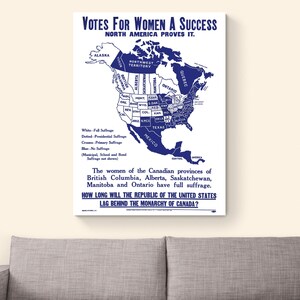 1917 Women’s Suffrage Victory Map of the United States – Historic ...