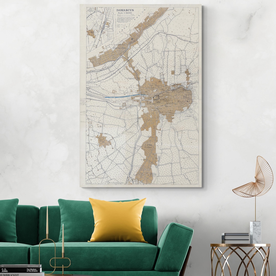 1918 Military Map of Damascus Syria – World War I-era Map Showing ...