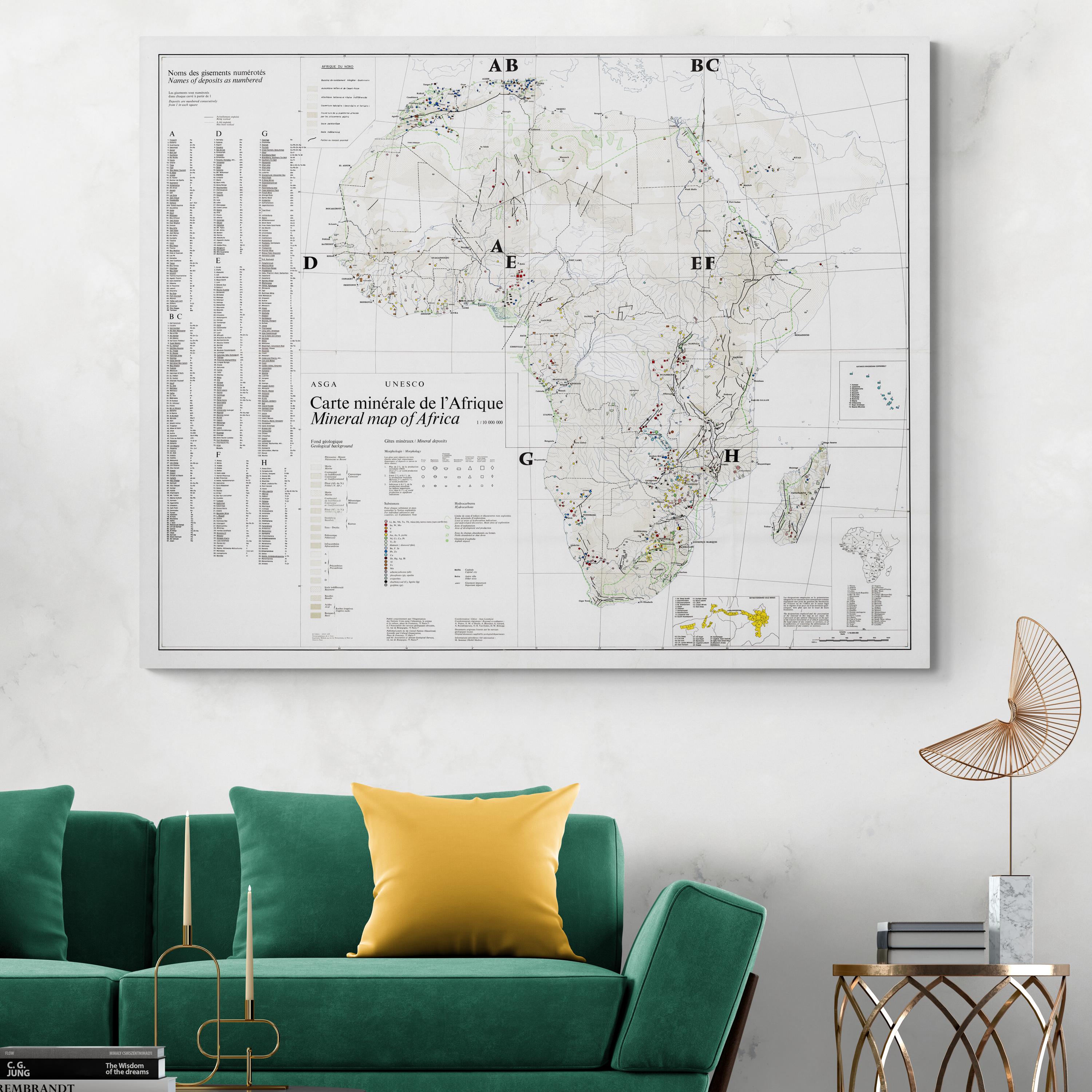 Mineral Map of Africa – Locations of Major Deposits Including Gold ...