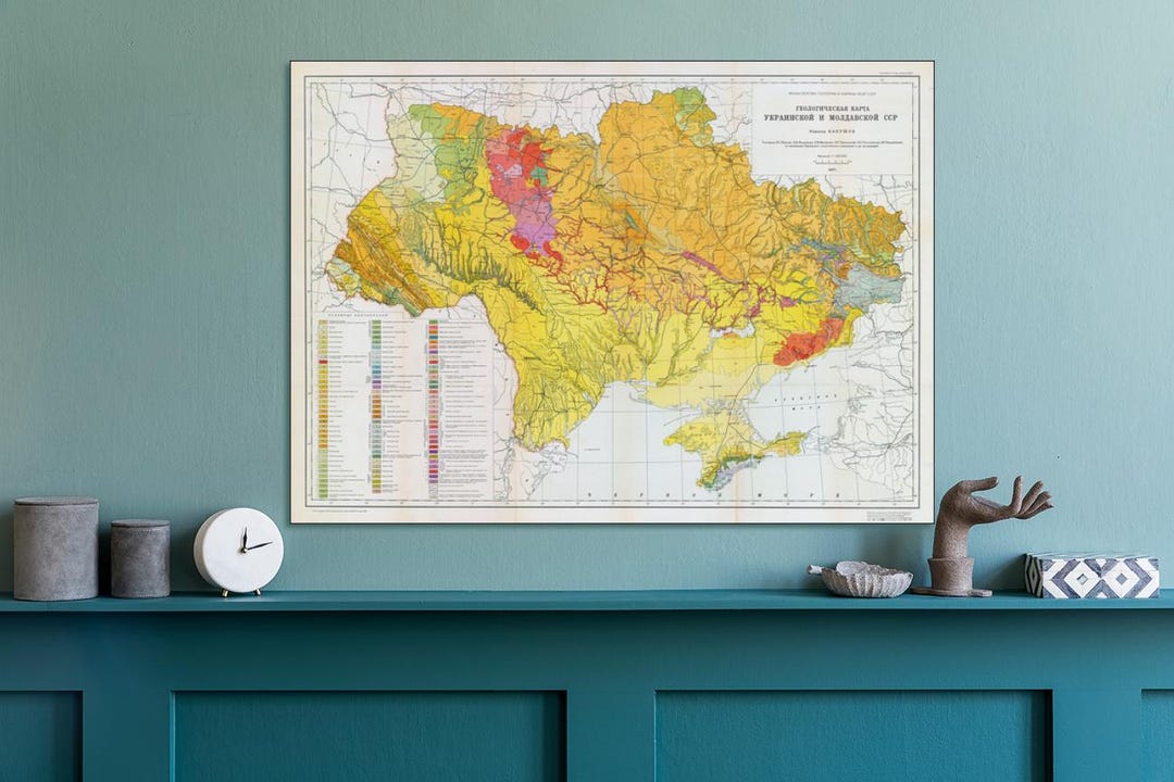 Geological Map of Ukraine and Moldova Historical Eastern European ...
