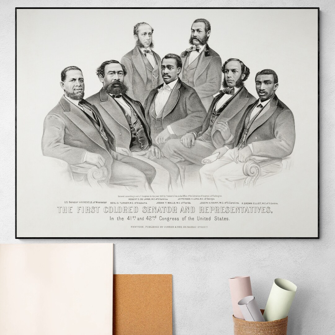 1872 First Colored Black American Senators and Representatives African ...