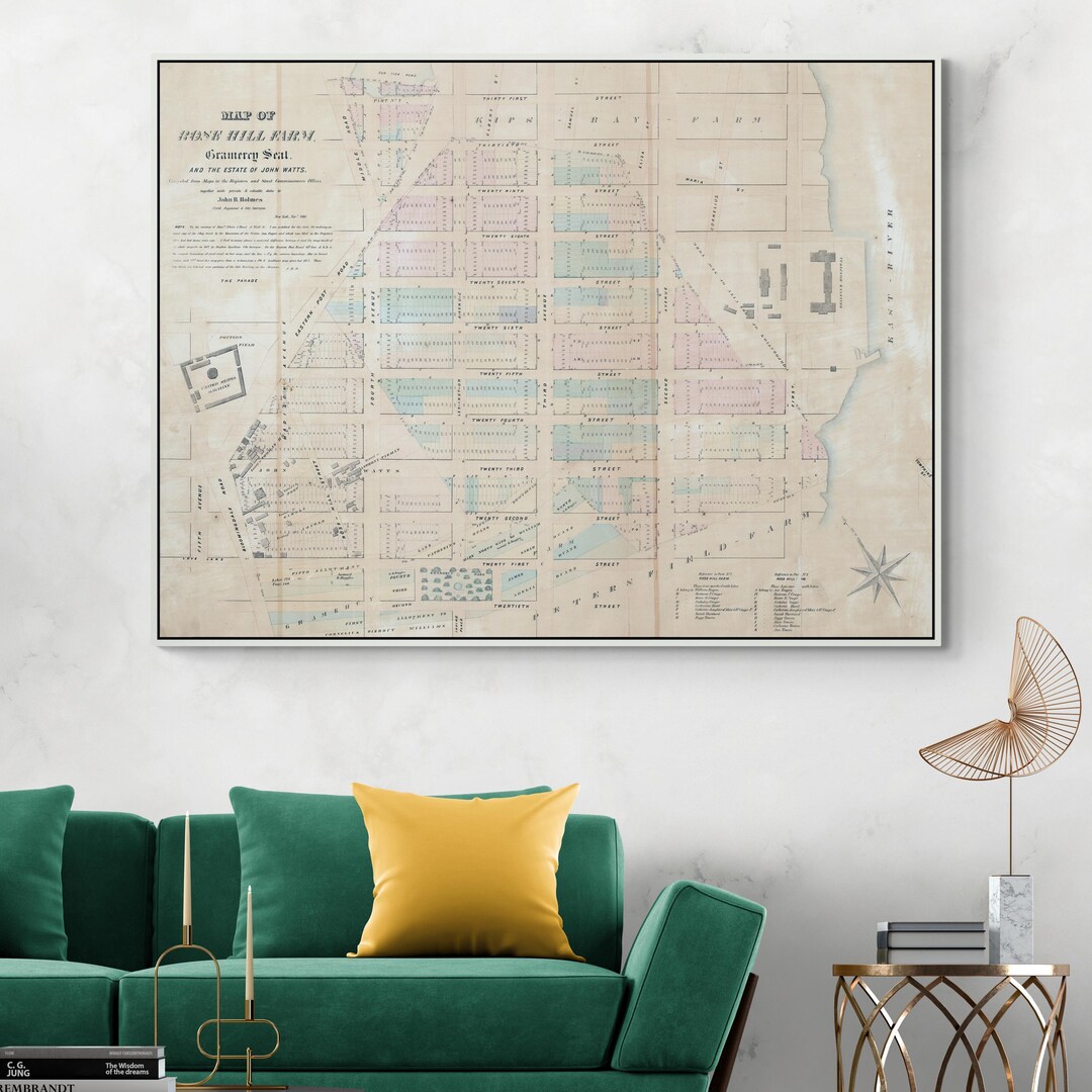 1866 Map of the Gramercy, Rose Hill and Kips Bay Neighborhoods ...