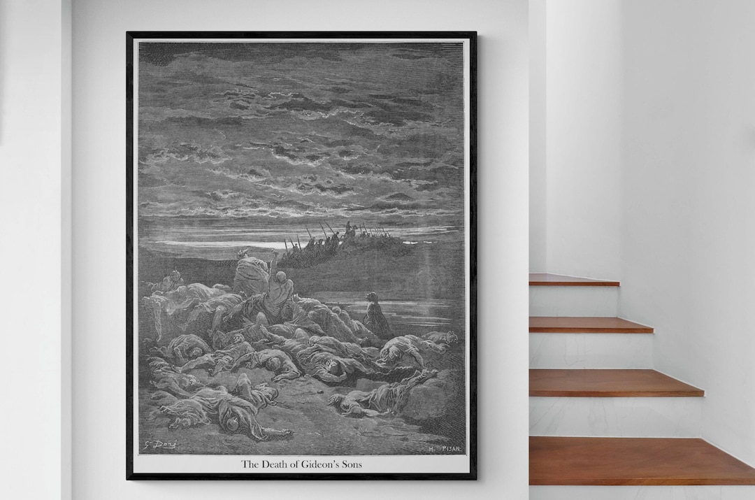 Abimelech Had Killed Gideon’s 70 Sons Gustave Dore Antique Christianity ...