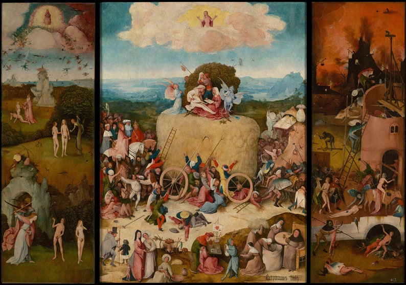 Hieronymus Bosch the Haywain Triptych Apocalypse Antique Medieval Art ...