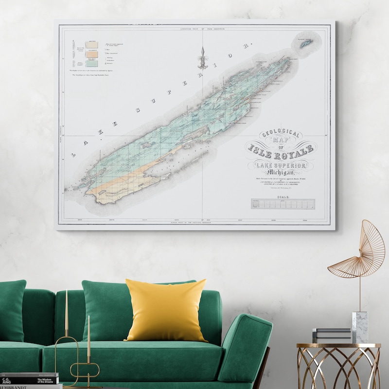 Lakes of Michigan Map - Etsy