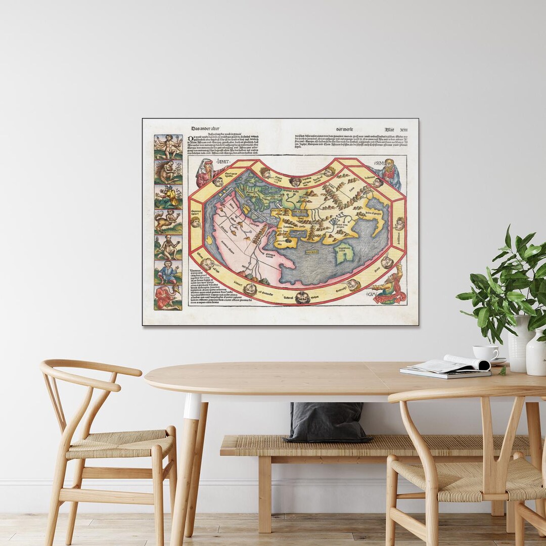 1493 Ptolemaic Map of the Ancient World by Hartmann Schedel Nuremberg Chronicle Cartography ...