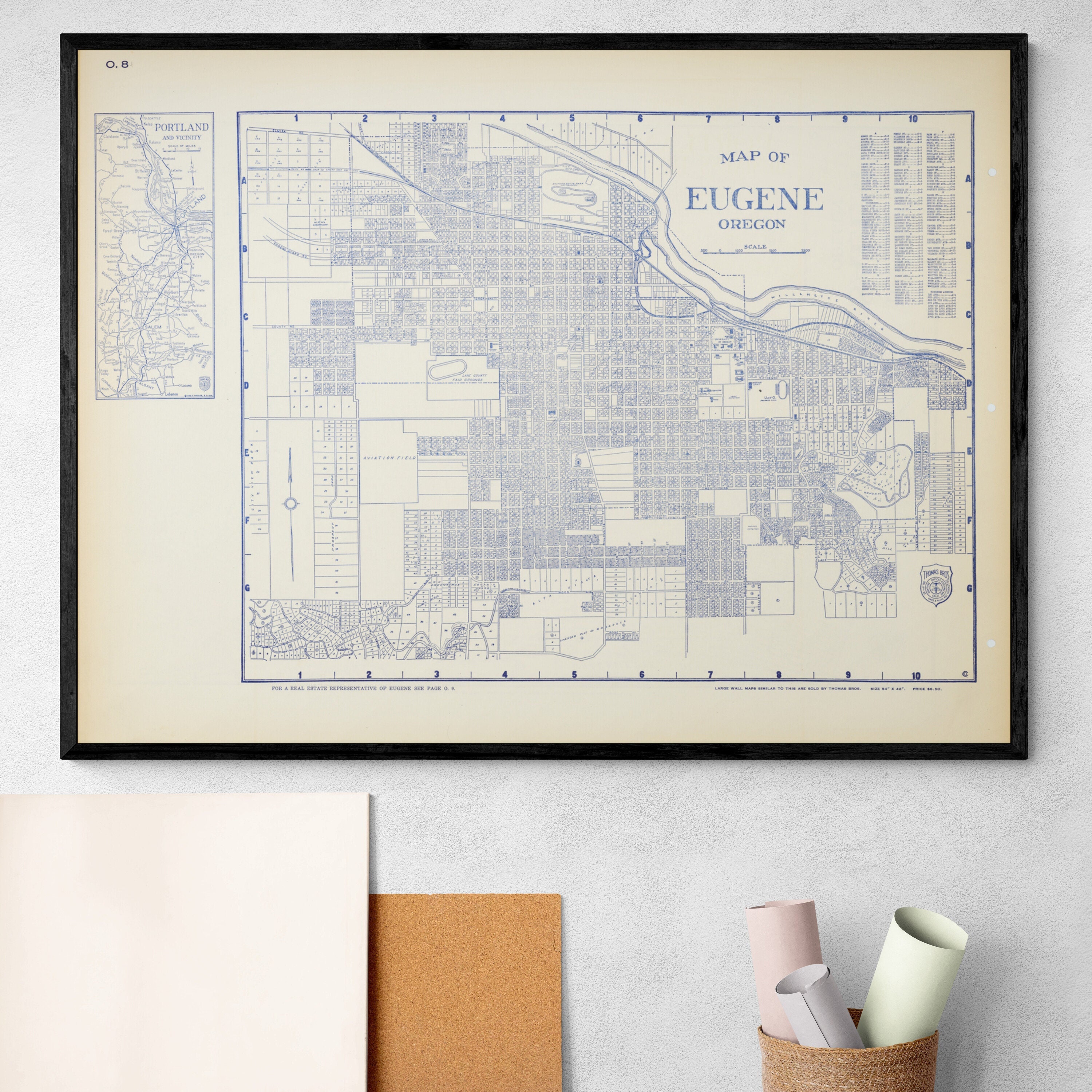 1920 City Map of Eugene Oregon United States Antique US Cartography ...