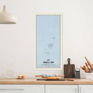 1969 Map of the Kingdom of Tonga Historical Oceania Geography Vintage ...