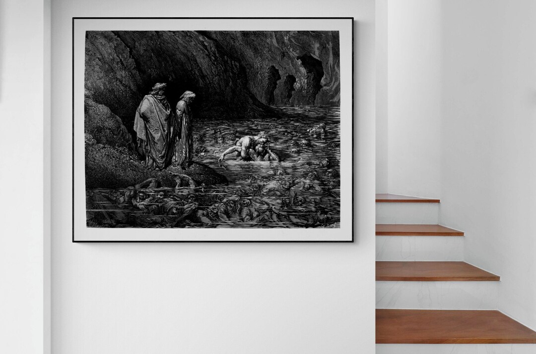 Ugolino Gnaws the Head of Archbishop Ruggieri Gustave Dore Divine ...