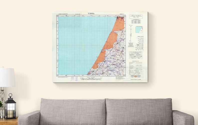1942 Map of Yibna (tel Yavne) – British Mandate-era Map of Holy Land ...