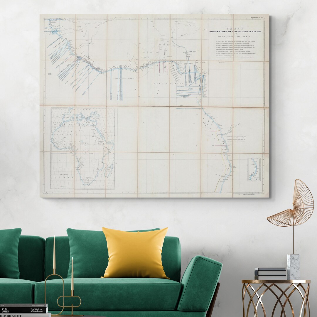 1849 Abolition Era Map of Atlantic Slave Trade – Historic Map of ...