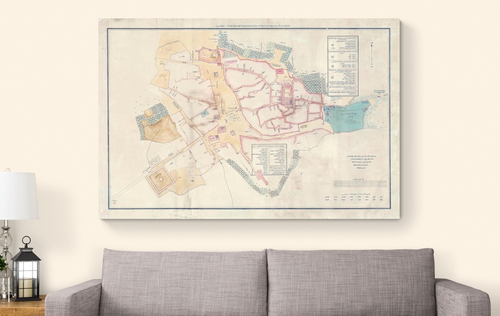 1880 Medina Saudi Arabia Manuscript Map – Sherif Abd Al-muttalib Plan ...