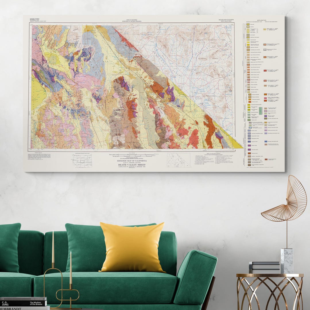 Geological Map of Death Valley California – Detailed Cartography – Rock ...