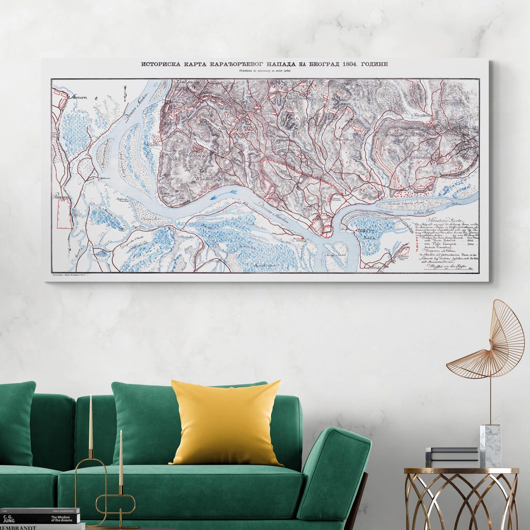 1804 Military Map of Belgrade Serbia – First Serbian Uprising Against ...