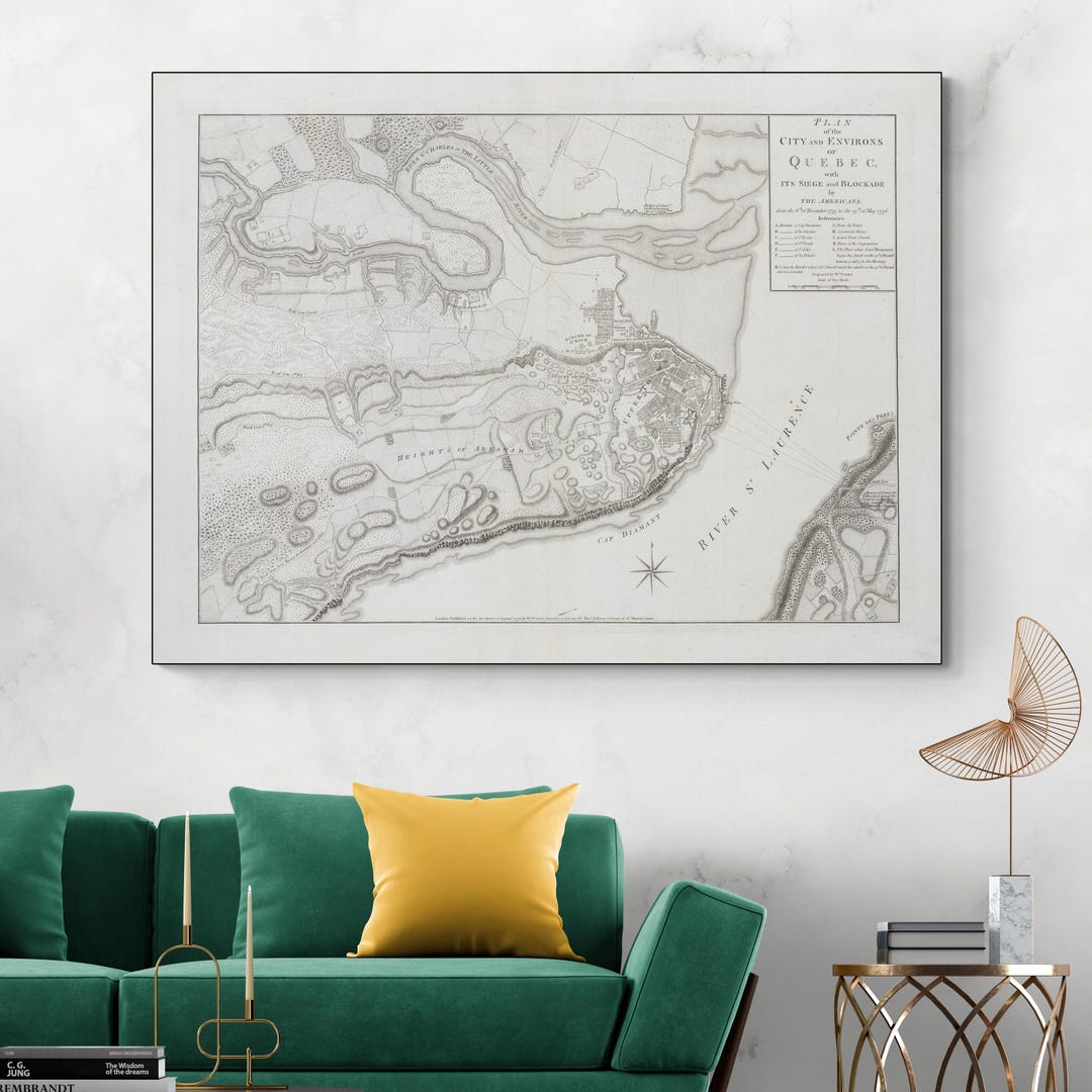 Mapa de la Batalla de Quebec de 1775: cartografía militar de la Guerra ...
