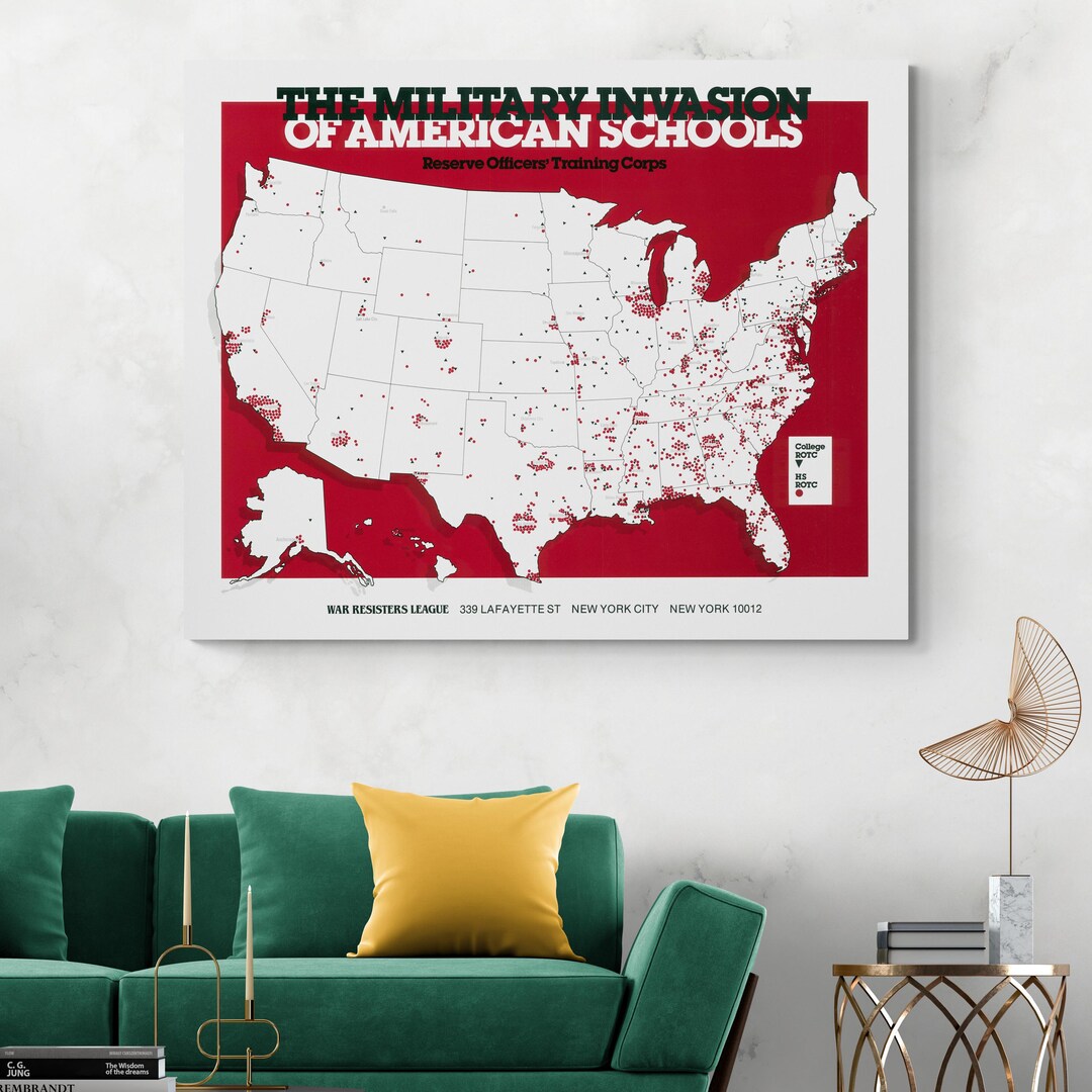 1985 ROTC Map of the United States – Cold War Era Military Geography ...