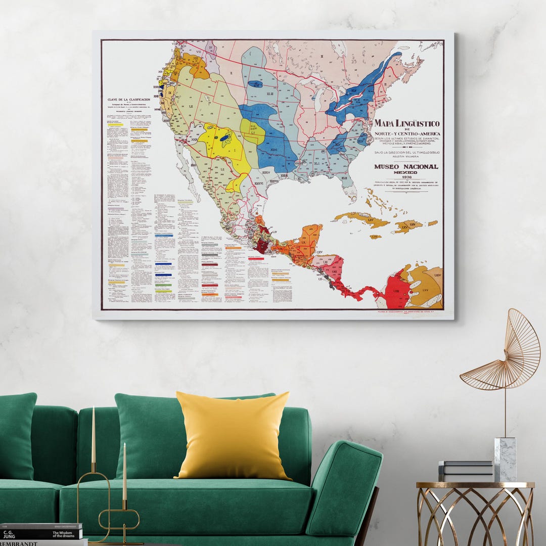Indigenous Languages Map of North and Central America – Ethnolinguistic ...