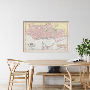 1896 Map of Toronto Ontario Canada Canadian Geography Cartography Decor ...