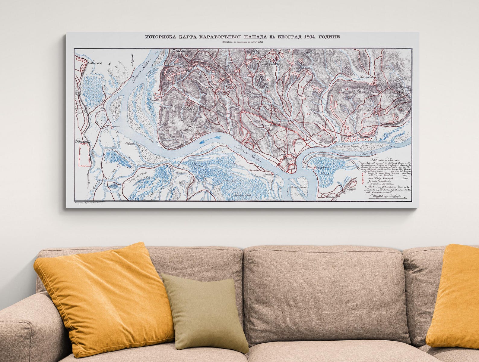 1804 Military Map of Belgrade Serbia – First Serbian Uprising Against ...
