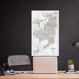 1926 City Map of Miami Dade County South Florida Historical American ...