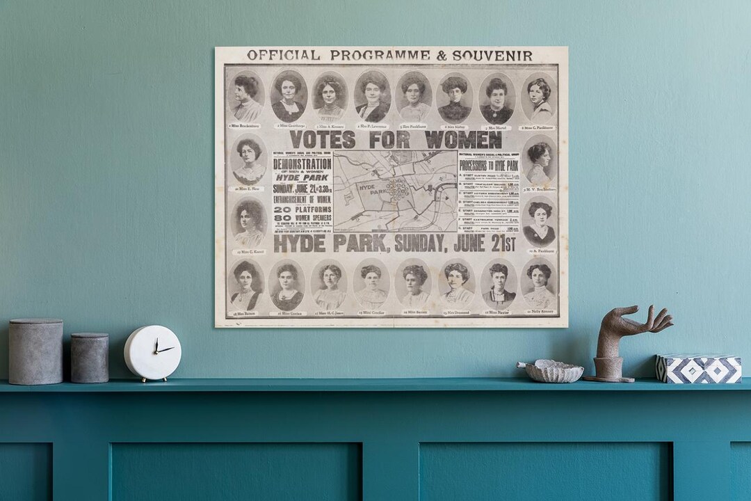 1905 Women's Suffrage Suffragette Souvenir Program Hyde Park London ...