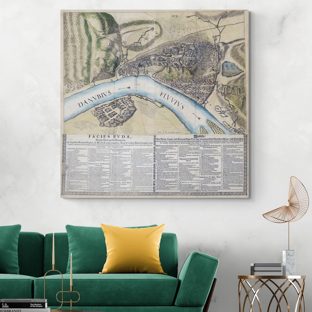 1686 Military Map of the Siege of Buda – Historic Cartography Depicting ...