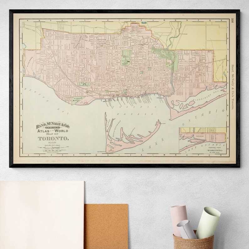 1896 Map of Toronto Ontario Canada History Antique Canadian - Etsy
