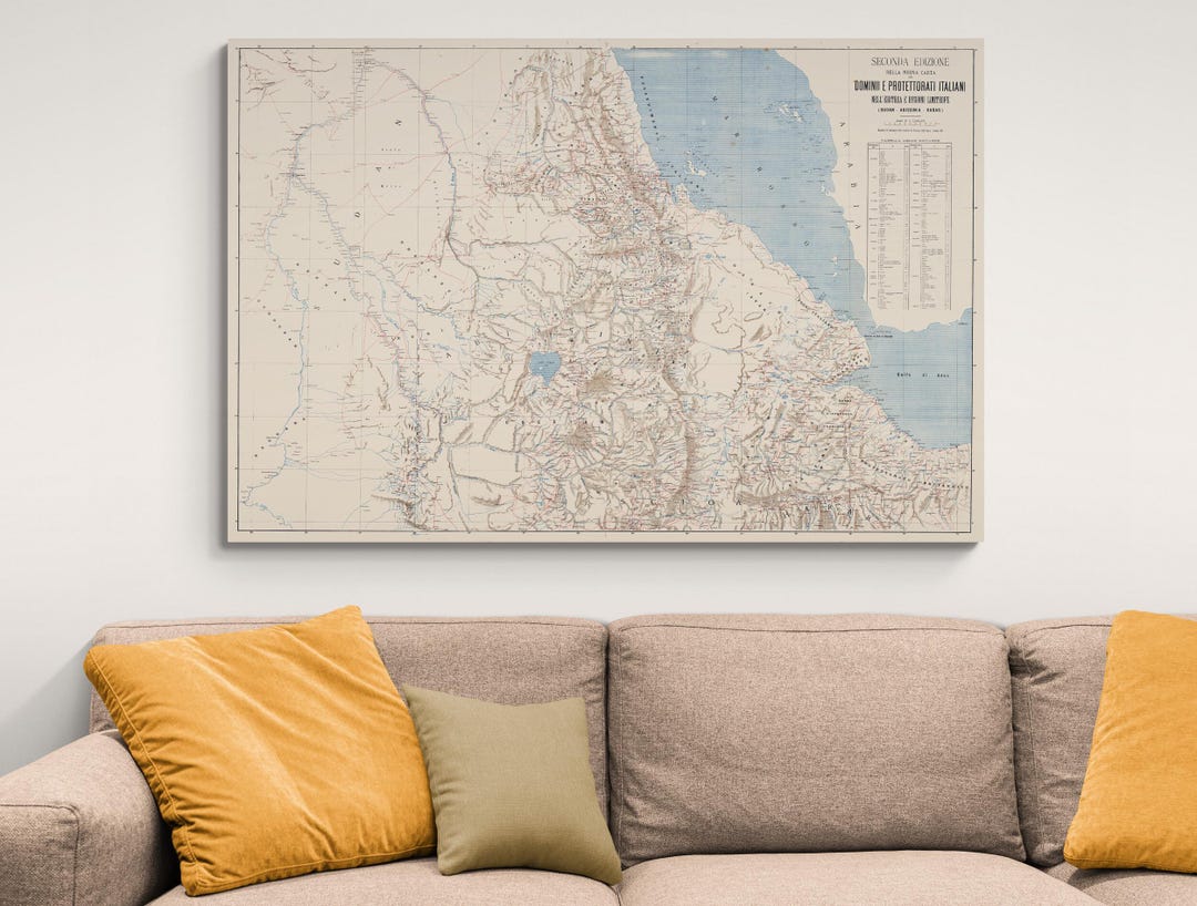 1896 Italian Military Map of the First Italo-ethiopian War North ...