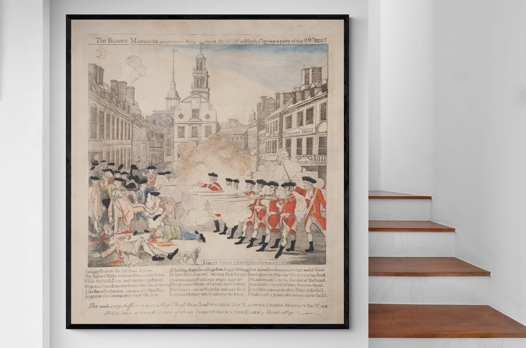 1770 Paul Revere Engraving of the Boston Massacre Important - Etsy
