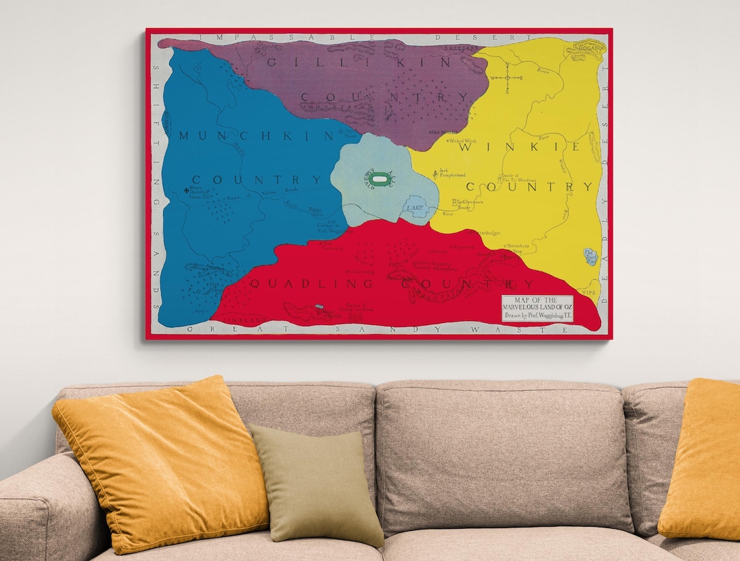 Map of the Marvelous Land of Oz – Scarecrow & Tin Woodman Adventures ...