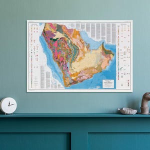 Geological Map of Arabian Peninsula Bahrain, Kuwait, Oman, Qatar, Saudi ...