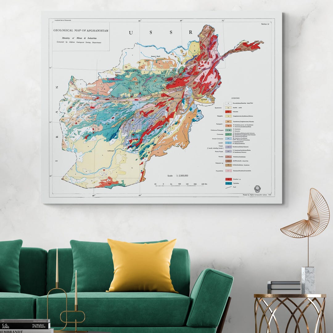 1969 Geological Map of Afghanistan – Middle Eastern Cartography Showing ...